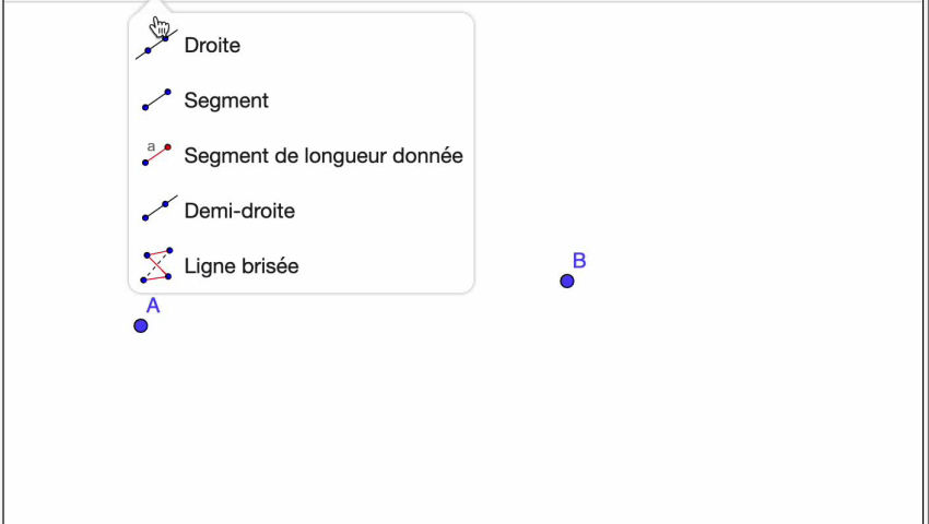 Tracer une droite sur GeoGebra - Cycle-3 Éducatif