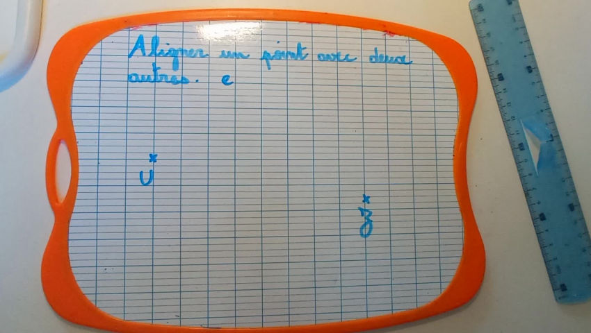 Alignement: comment aligner un point avec deux autres - Cycle-3 Éducatif