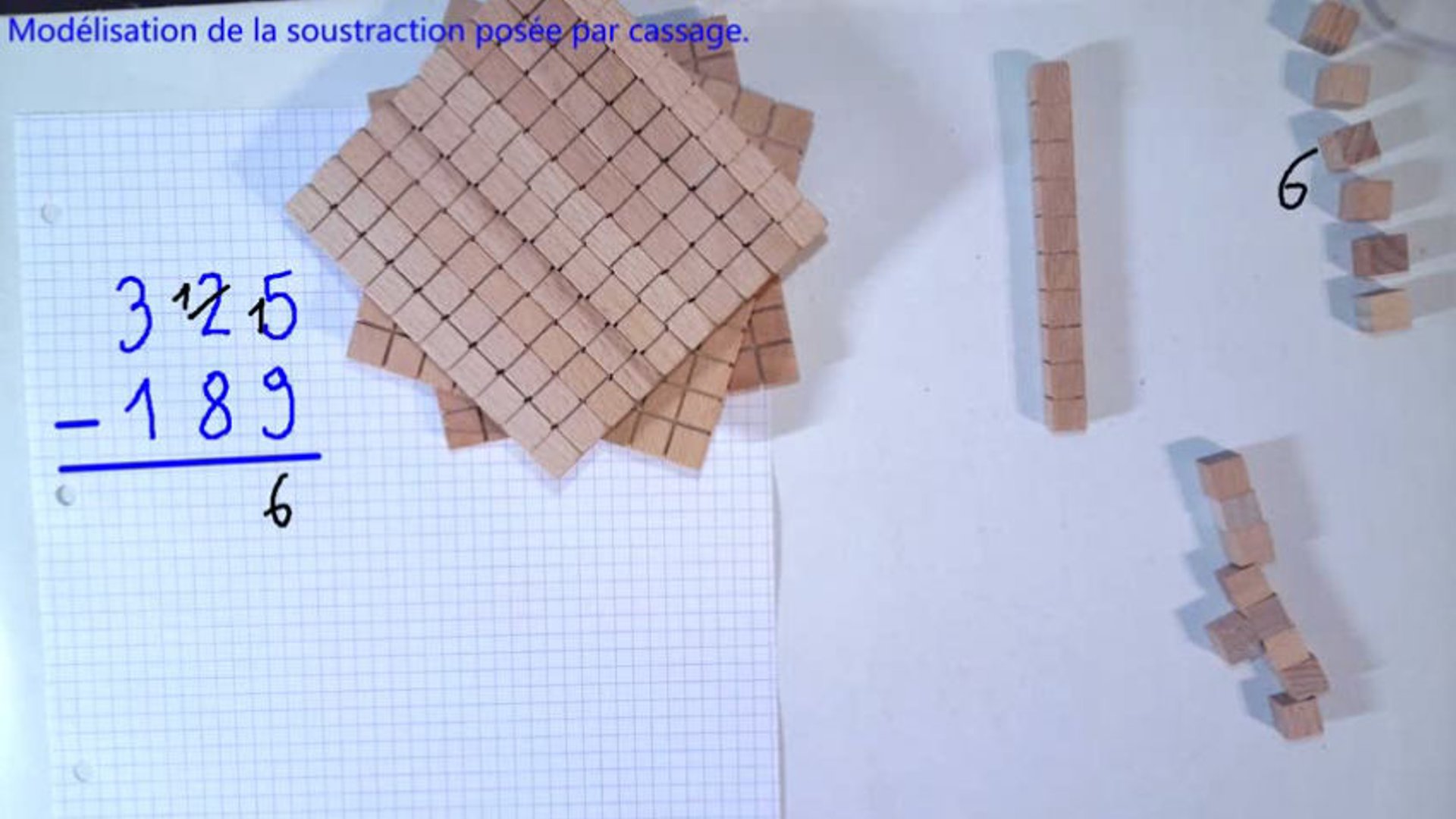 Algorithme de la soustraction par cassage. - Cycle-3 Éducatif